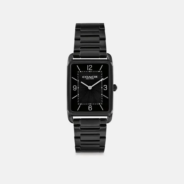 COACH Elliot Rectangular Bracelet Watch - Black
