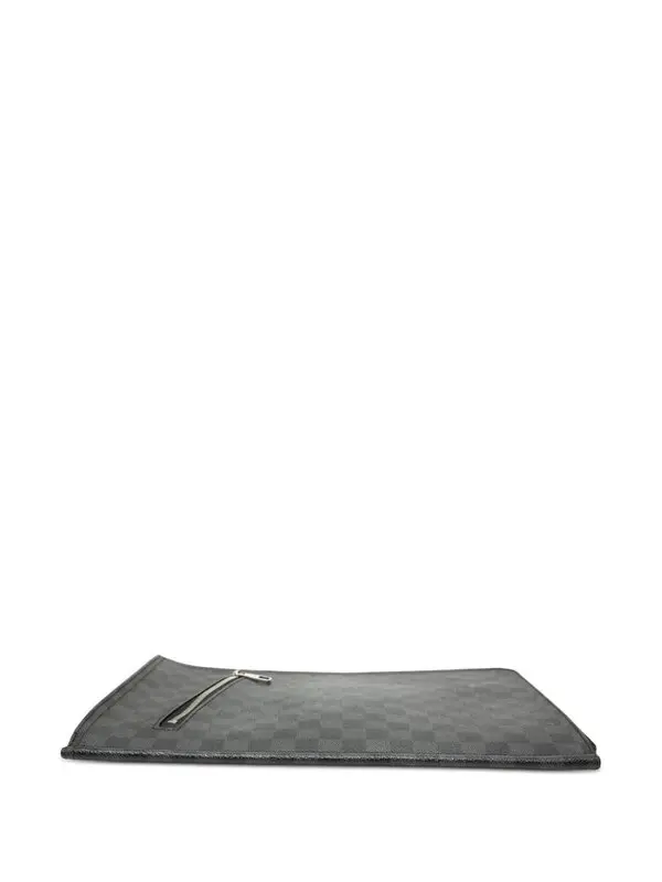 LOUIS VUITTON 2012 Damier Graphite Canvas Poche Documents Clutch
