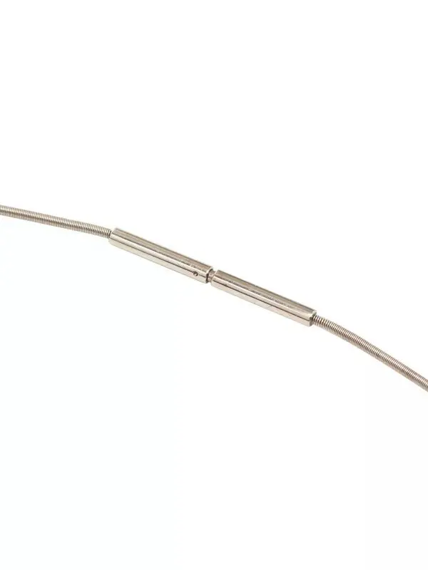 Hermès Palladium Plated Enamel Dh Cube Necklace - Silver