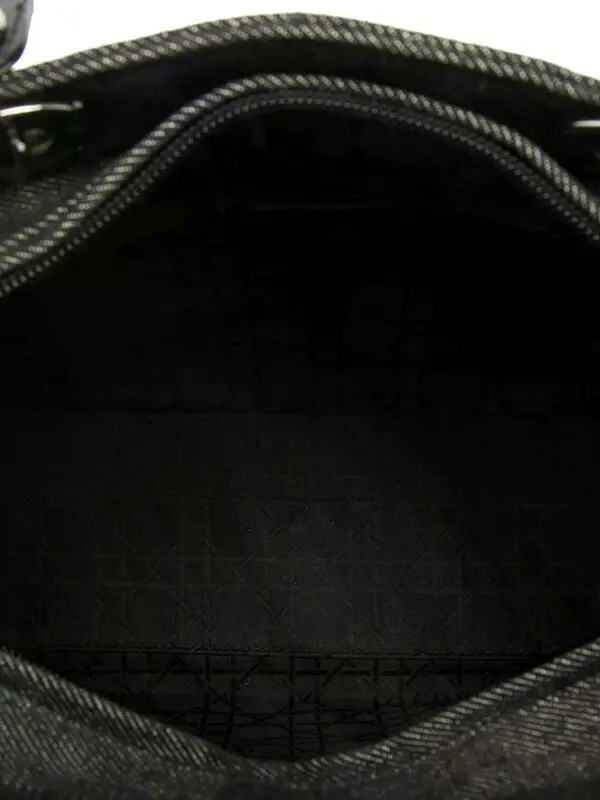 Dior 1999 Large Denim Cannage Lady Satchel