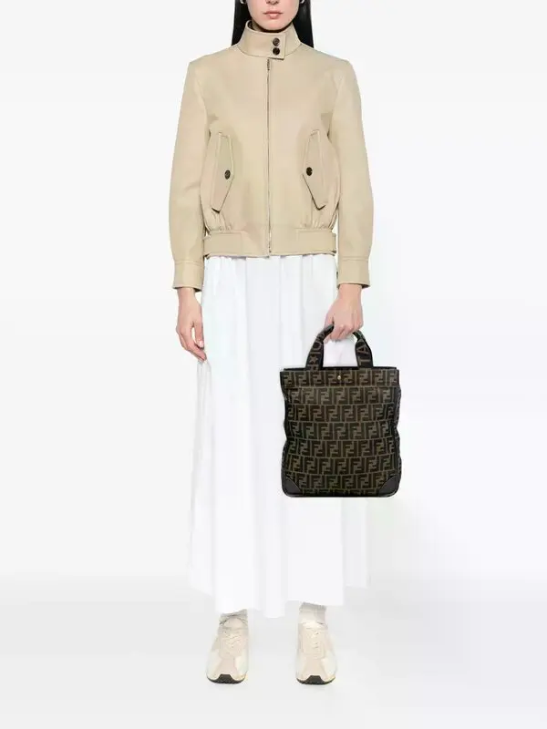 Fendi 2000-2010 Zucca Canvas Shopping Tote Bag