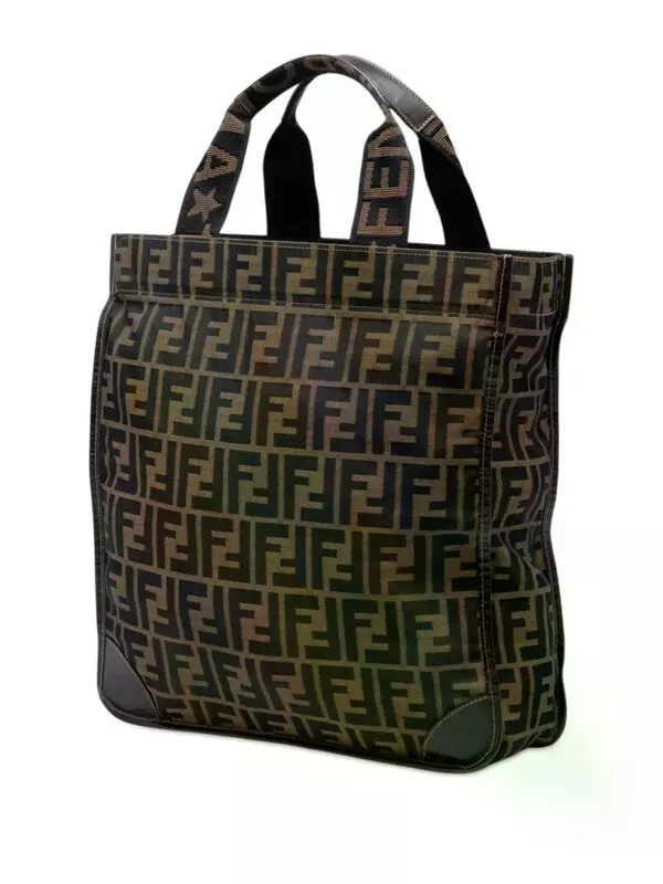 Fendi 2000-2010 Zucca Canvas Shopping Tote Bag