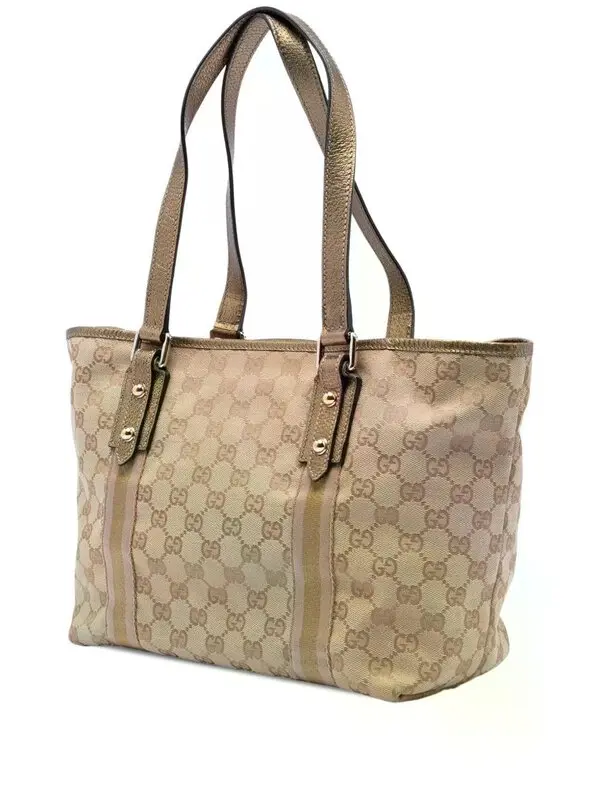 Gucci Gg Canvas Web Jolicoeur Tote Bag