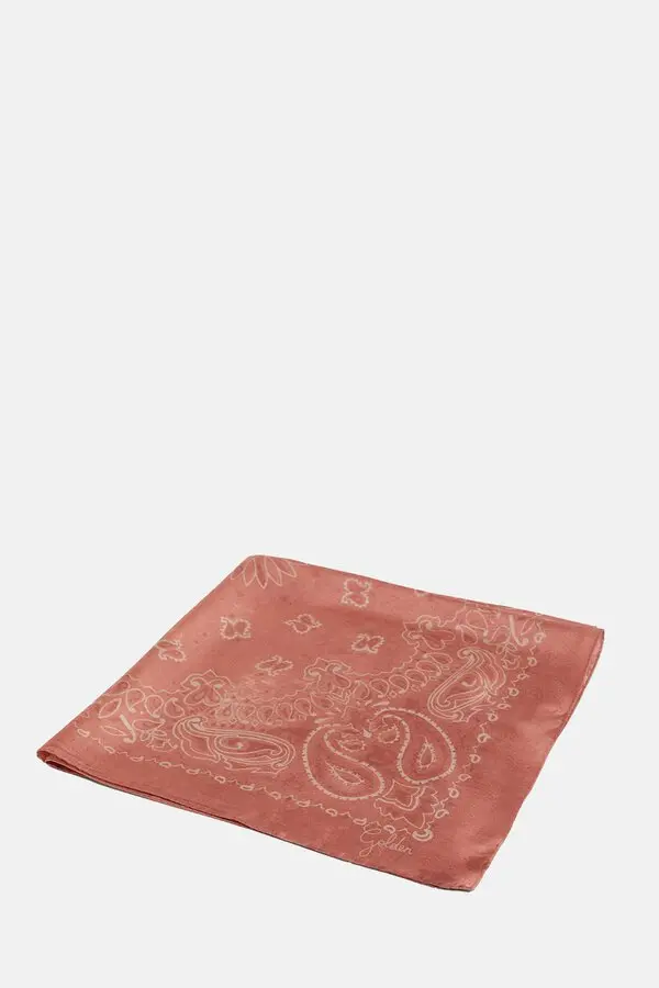 GOLDEN GOOSE Foulard Stampa Paisley In Silk - Rosa