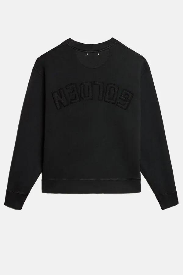 GOLDEN GOOSE Boxi Sweatshirt With Logo Patch - Black