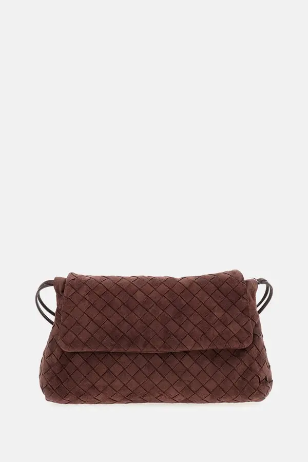 Bottega Veneta Suede Day Bag - Red