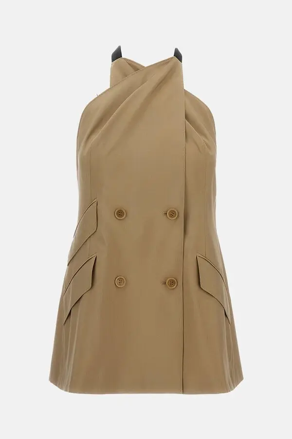 Max Mara Nuraghe Virgin Wool And Silk Gilet - Beige