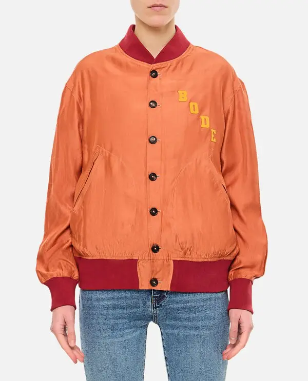 BODE NEW YORK Rally Viscose Bomber Jacket