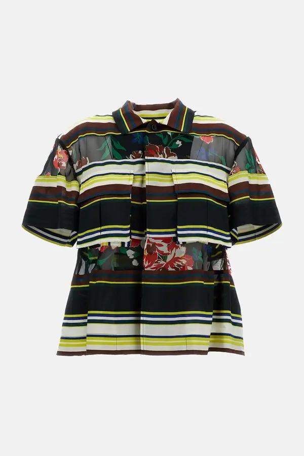 Sacai Patterned Short-sleeve Shirt - Multicolor