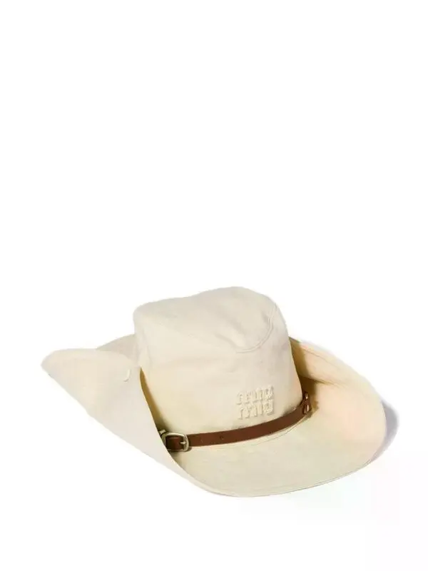 Miu Miu Drill Cowboy Hat - Neutrals