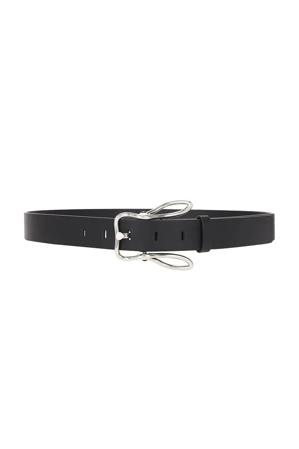 Bottega Veneta Rabbit 3 Cm Belt - Black & Silver