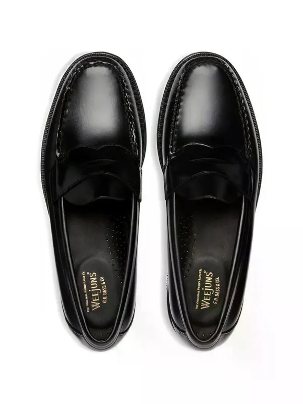 G.H.BASS Weejuns Logan Hand-stitched Penny Loafers - Black