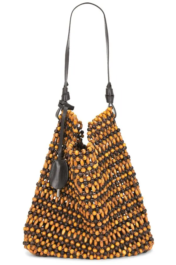 Staud Drift Tote Bag - Multi Wood Beads