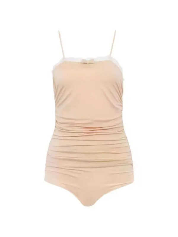 Chloé Lace-trim Bodysuit - Neutrals