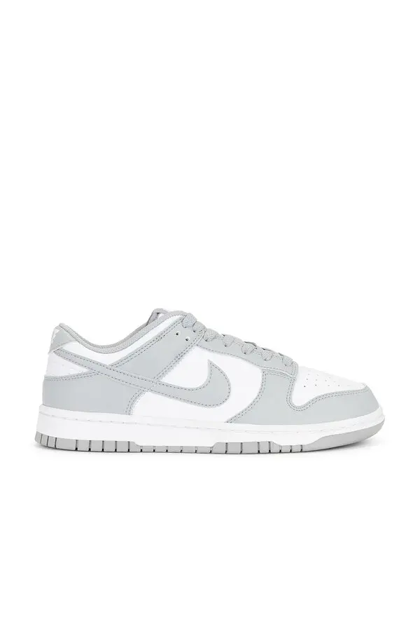 Nike Dunk Low Retro Sneakers - White  Light Smoke Grey  & White
