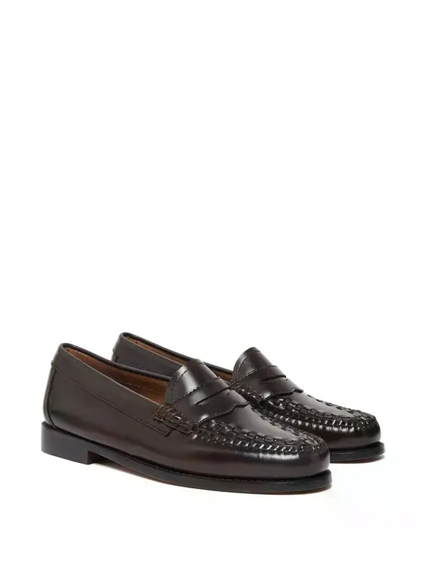 G.H.BASS Weejuns Penny Weave Loafers - Brown