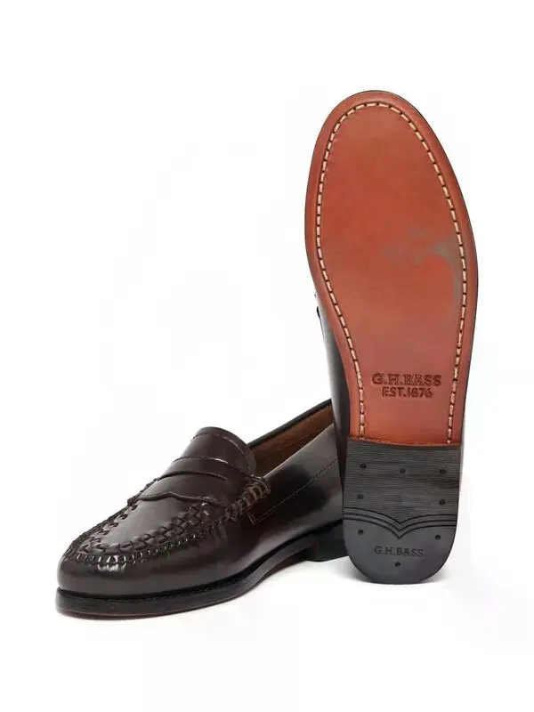 G.H.BASS Weejuns Penny Weave Loafers - Brown