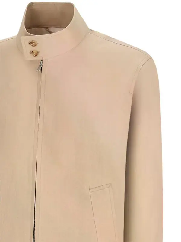LARDINI Zipped Shirt Jacket - Neutrals