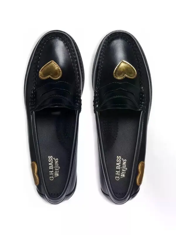 G.H.BASS Weejuns Penny Loafers With Heart Detail