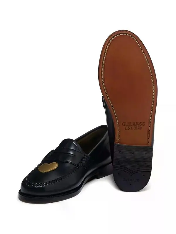 G.H.BASS Weejuns Penny Loafers With Heart Detail