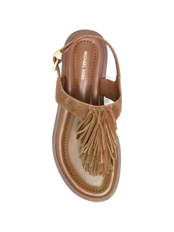 Michael Kors Indra Fringe Sandals - Brown