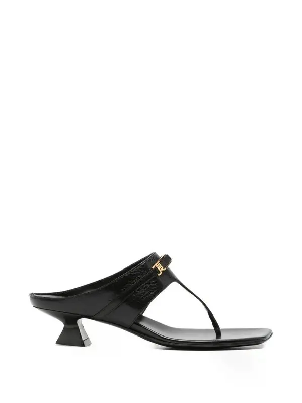 SERGIO ROSSI Square-toe Sandals - Black