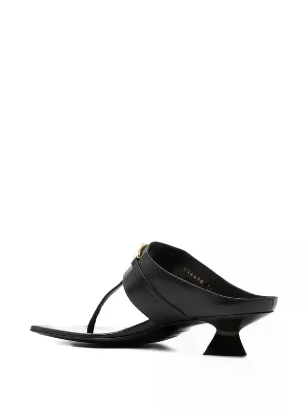 SERGIO ROSSI Square-toe Sandals - Black