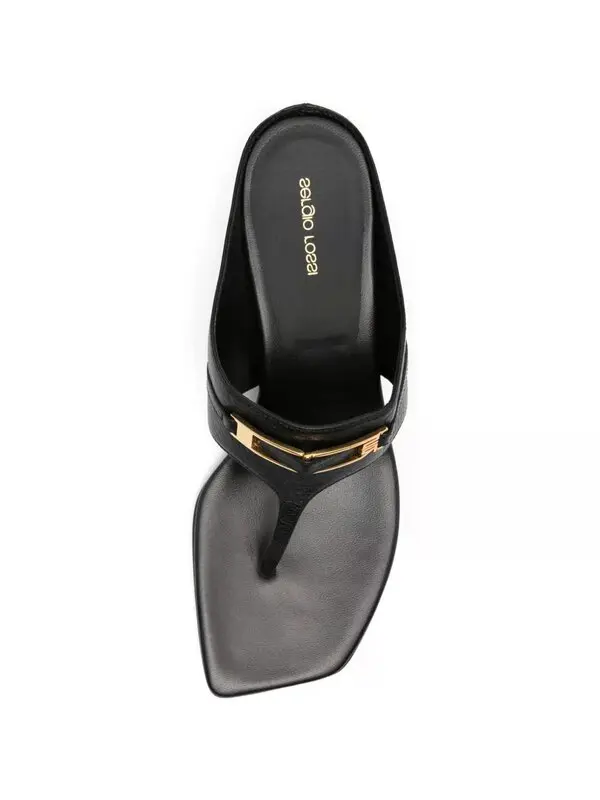 SERGIO ROSSI Square-toe Sandals - Black