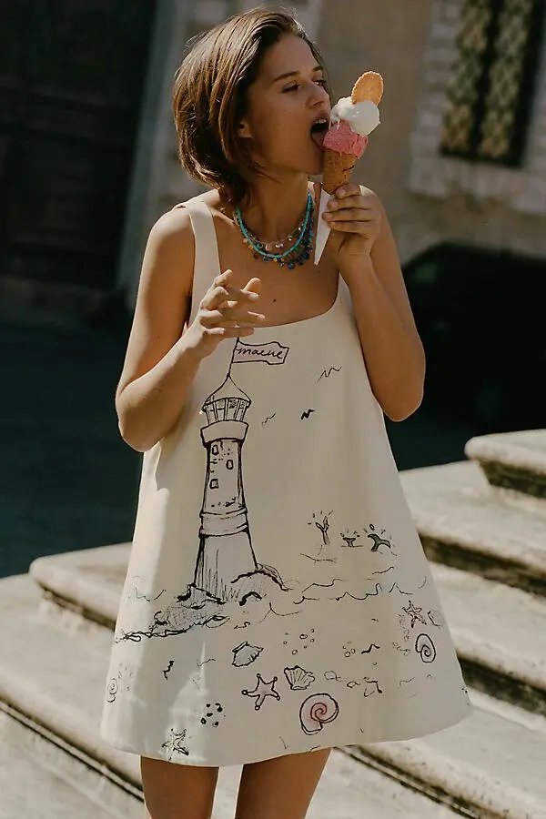 Maeve Keiko Mini Dress - Yellow Lighthouse