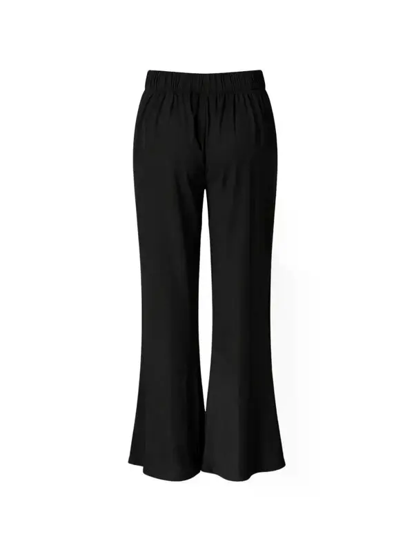 NOUVELLE SILK95FIVE Elasticated Flared Trousers - Black