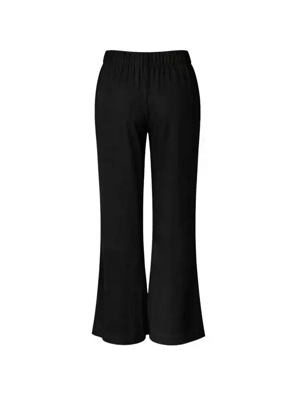 NOUVELLE SILK95FIVE Elasticated Flared Trousers - Black