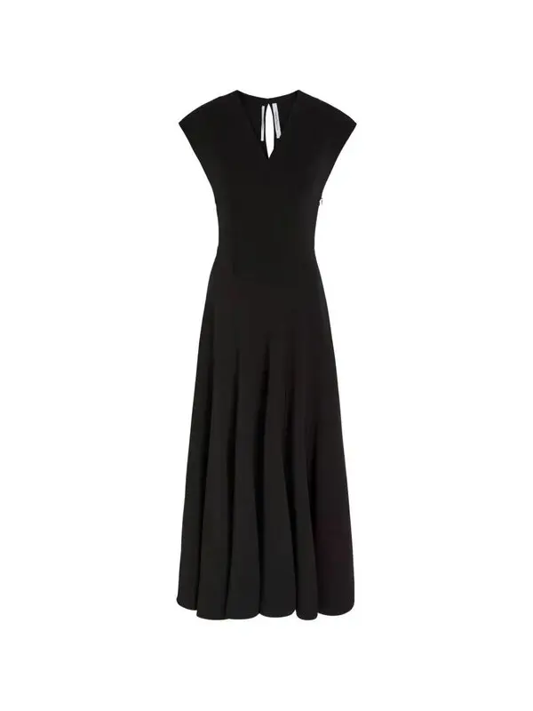 Another Tomorrow V-neck Midi Dress