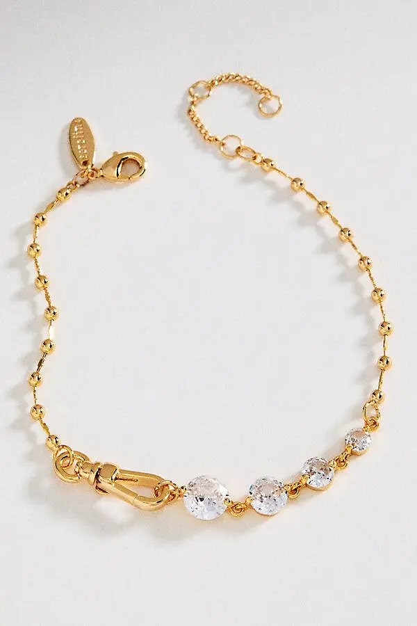 Anthropologie Triple Stone Bracelet - Clear