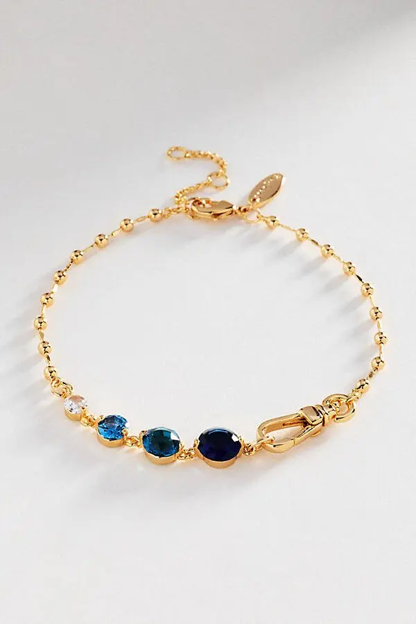 Anthropologie Triple Stone Bracelet - Sapphire