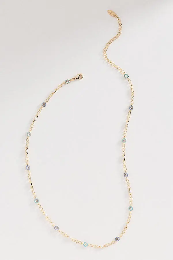 Anthropologie Stone Necklace - Blue