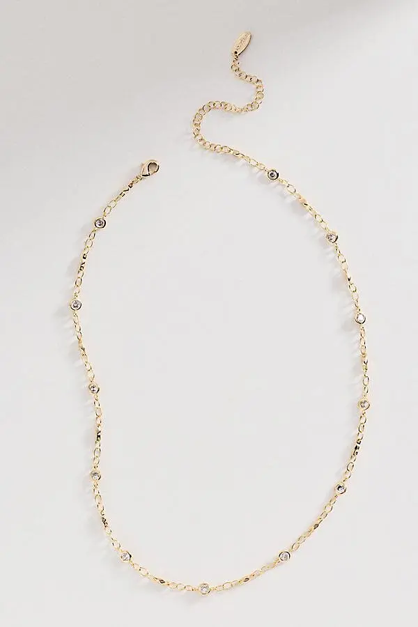 Anthropologie Stone Necklace - Gold