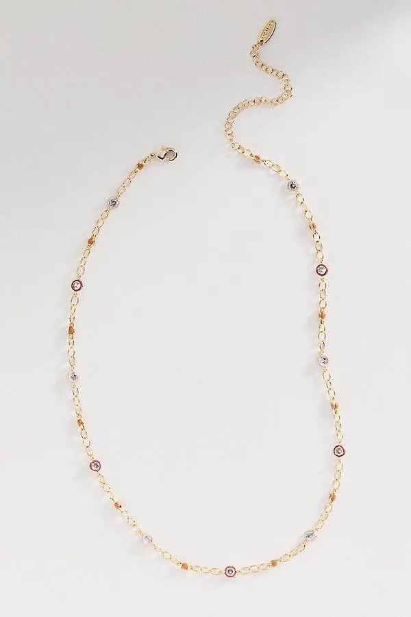 Anthropologie Stone Necklace - Pink