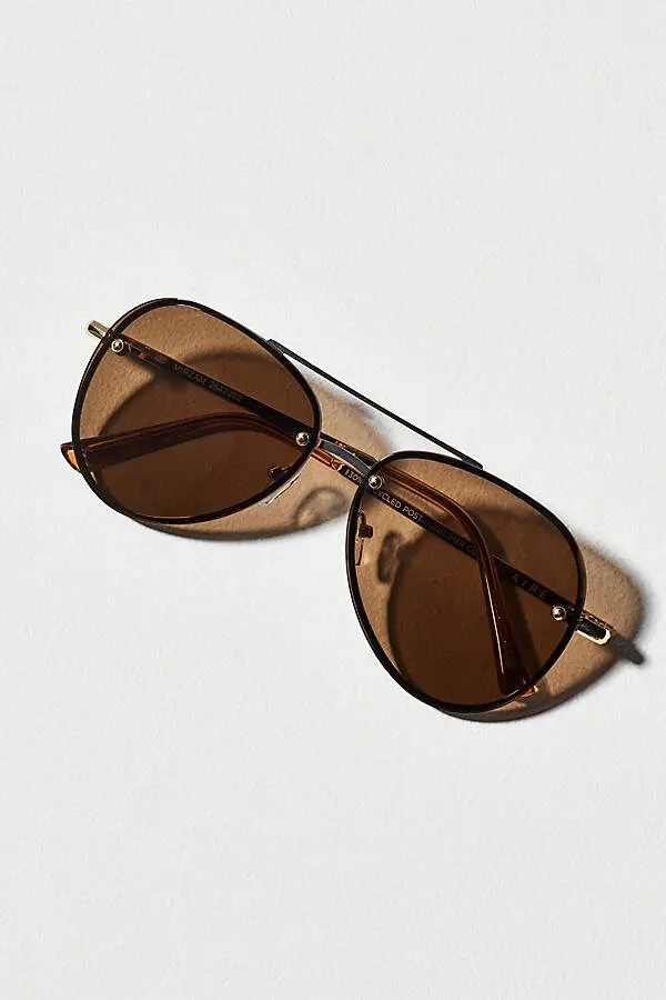 AIRE Mirzam Aviator Sunglasses - Brown