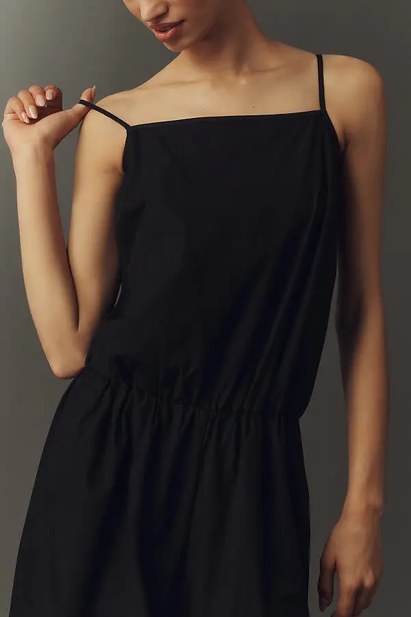 Anthropologie Cotton Bubble-hem Jumpsuit - Black