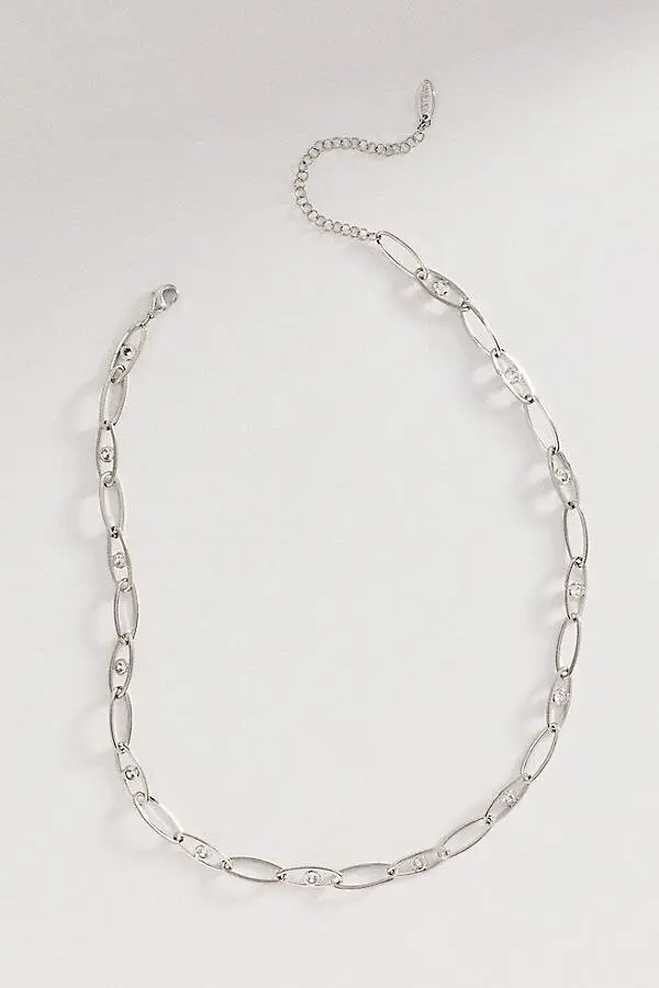 Anthropologie Paperclip Chain Necklace - Silver