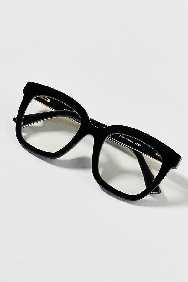 PEEPERS Fanfare Square Blue Light Readers - Black