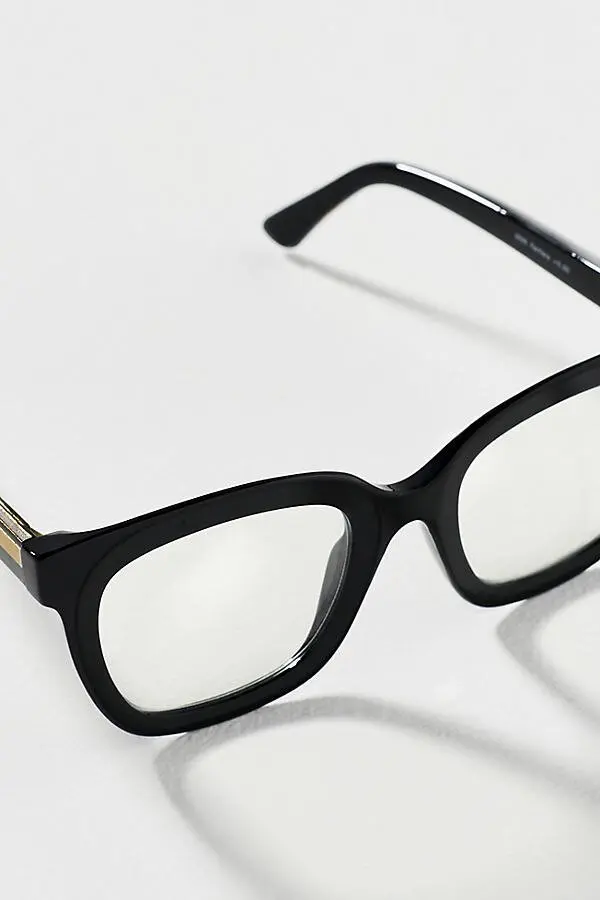 PEEPERS Fanfare Square Blue Light Readers - Black