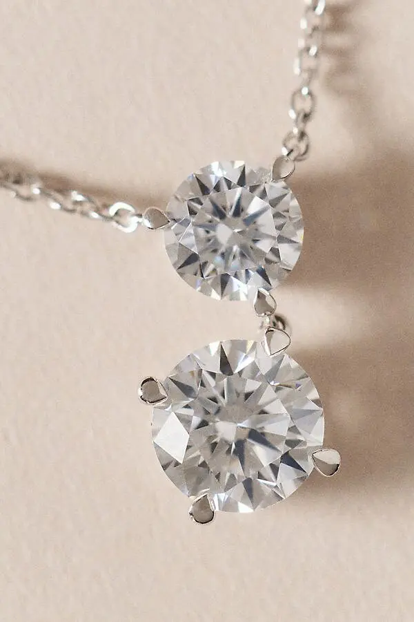 FINE DIAMONDS BY ANTHROPOLOGIE WEDDINGS Double Lab Diamond Necklace