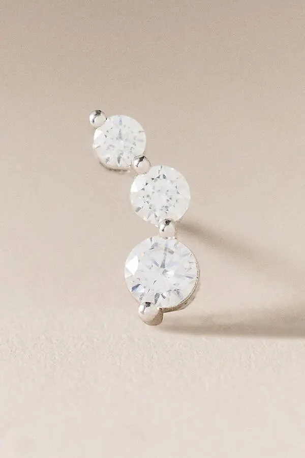FINE DIAMONDS BY ANTHROPOLOGIE WEDDINGS Lab Diamond Stud Climber Earrings