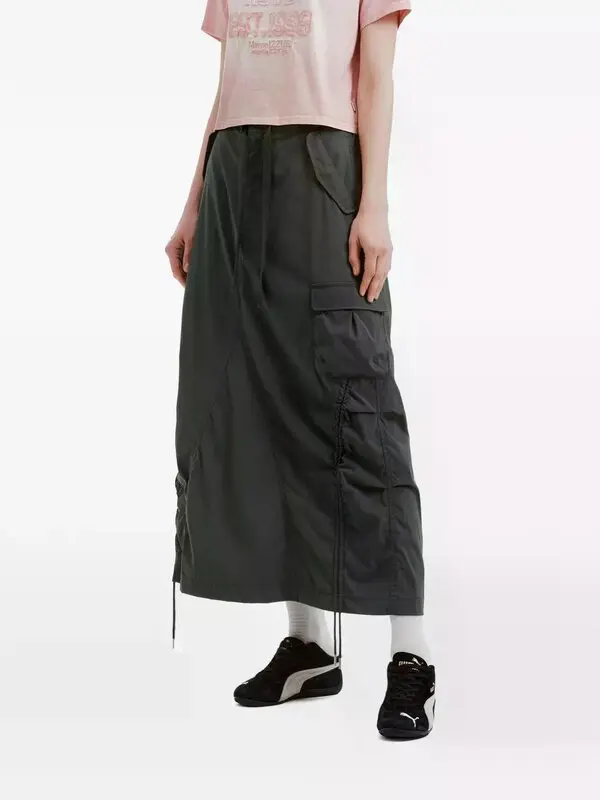 Izzue Cargo Drawstring Skirt - Grey