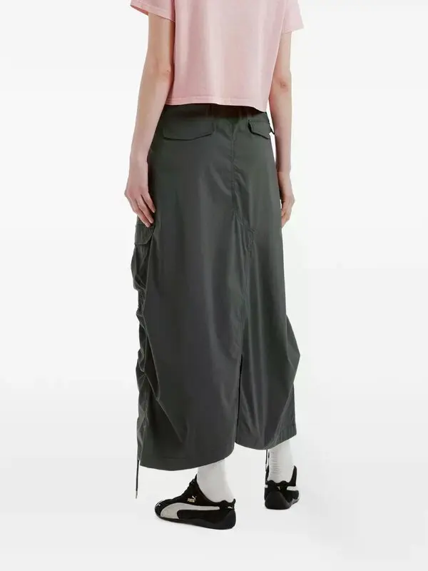 Izzue Cargo Drawstring Skirt - Grey