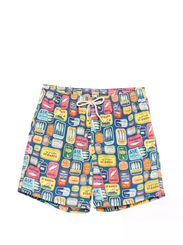 MC2 SAINT BARTH Printed Swim Shorts - Blue