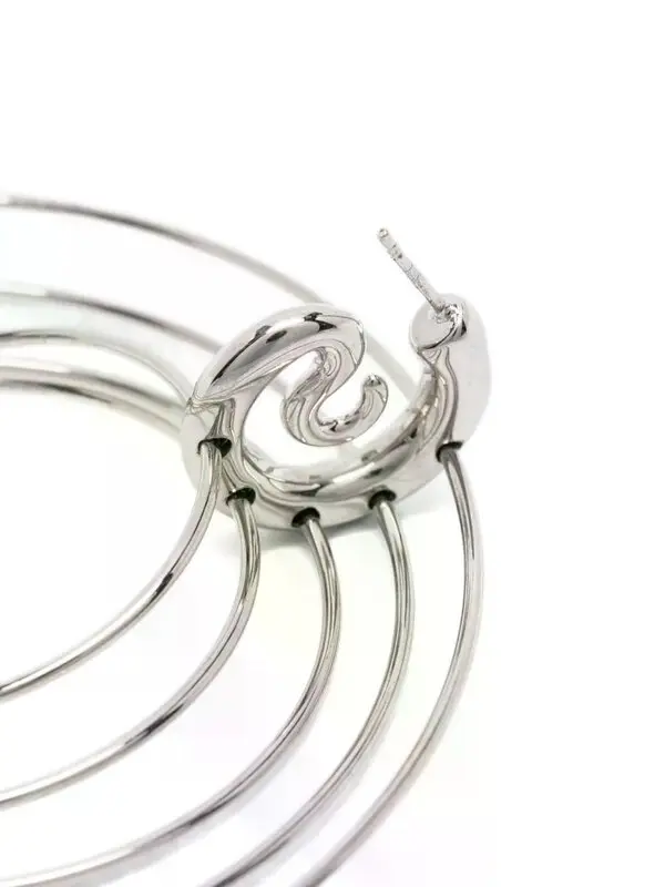 PANCONESI Serpent Hoop Earrings - Silver