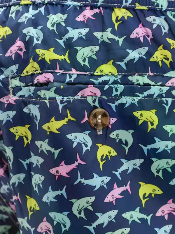 MC2 SAINT BARTH Shark-print Swim Shorts