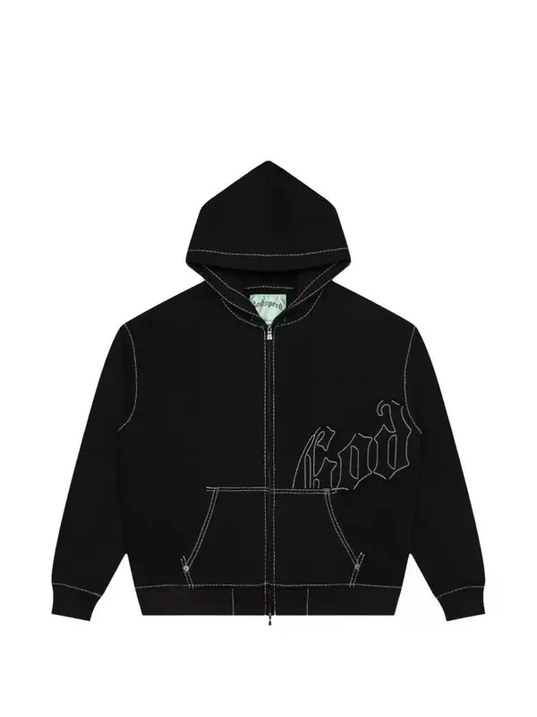 GODSPEED Logo-stitched Zip-up Hoodie